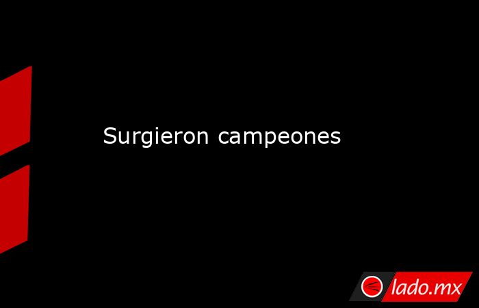 Surgieron campeones - Lado.mx