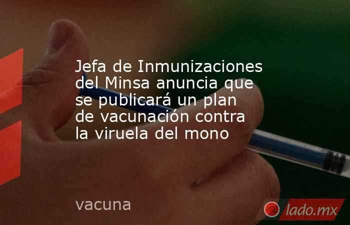 Jefa De Inmunizaciones Del Minsa Anuncia Que Se Publicará Un Plan De