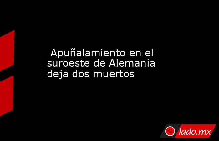 Apuñalamiento en el suroeste de Alemania deja dos muertos - Lado.mx