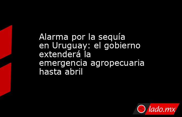 Alarma Por La Sequía En Uruguay El Gobierno Extenderá La Emergencia