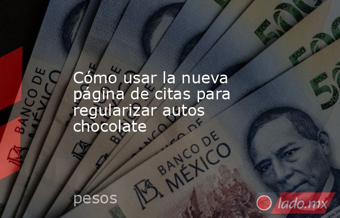 Cómo usar la nueva página de citas para regularizar autos chocolate - Lado.mx