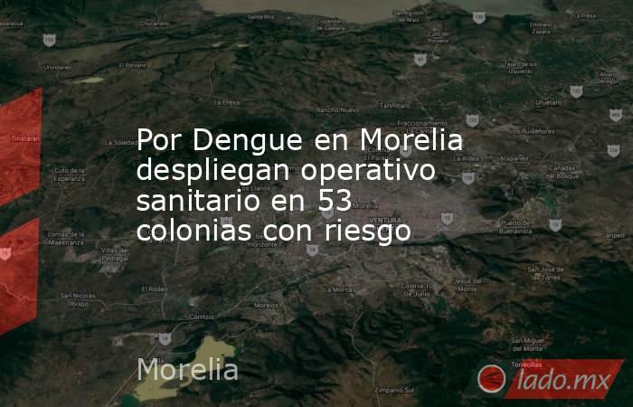 Por Dengue en Morelia despliegan operativo sanitario en 53 colonias con riesgo - Lado.mx