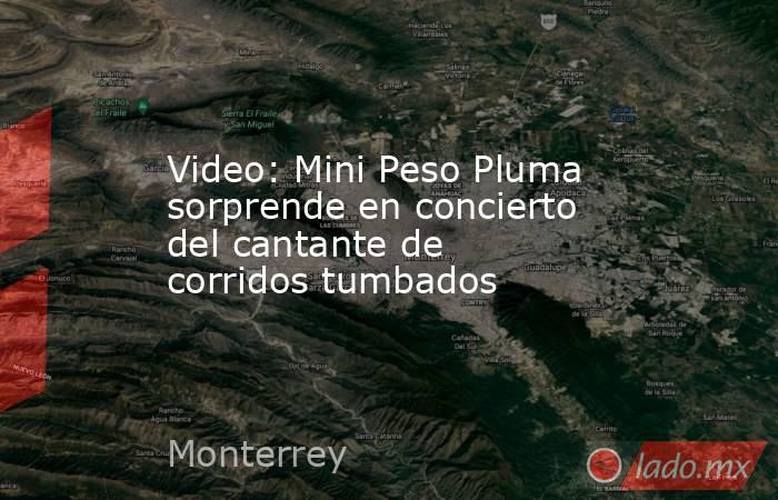 Video: Mini Peso Pluma sorprende en concierto del cantante de corridos ...