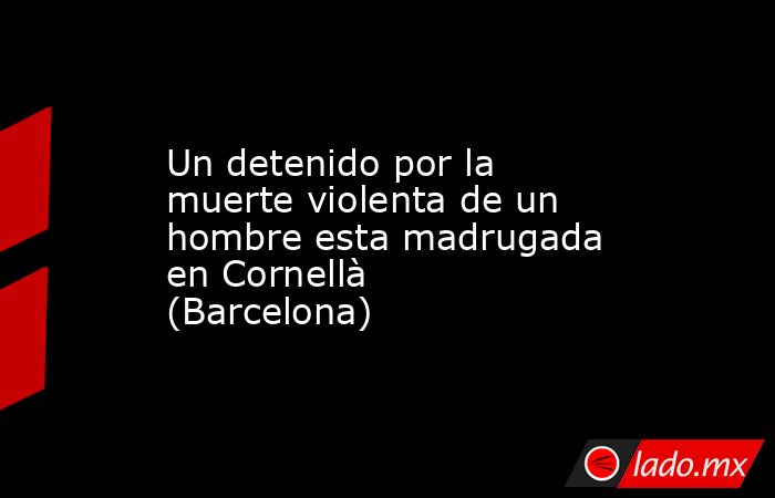 Un detenido por la muerte violenta de un hombre esta madrugada en ...