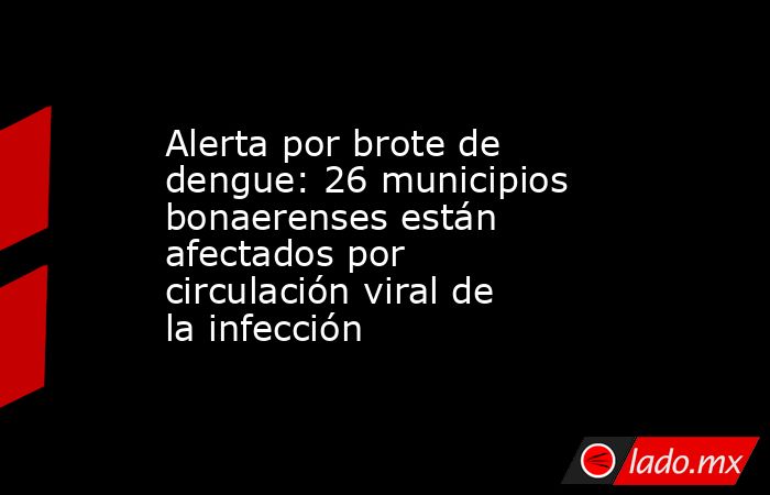 Alerta por brote de dengue: 26 municipios bonaerenses están afectados por circulación viral de ...